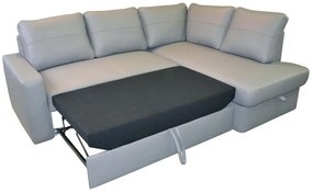 Casarredo - Komfort nábytek Rohová sedací souprava EDGAR rozkládací, s úložným prostorem, kůže/ekokůže | potah: Kůže S-63,Vyberte si provedení rohu:: roh na levé straně