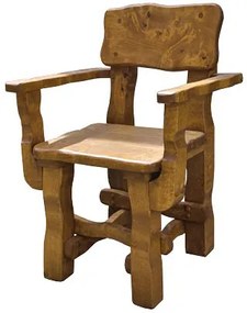 Drewmax MO098 - Zahradní židle z masivního olšového dřeva, lakovaná 61x56x86cm - Brunat