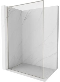Mexen Kioto-XF L sprchová stěna Walk-in s rámem 70 x 202 cm, transparentní 10 mm, kartáčovaný nikl - 800-070-174-97-00-XF