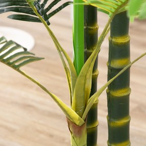 Umělá palma HOMCOM 190 cm, umělá rostlina v květináči, plastová umělá palma, dekorativní umělá rostlina do obývacího pokoje, ložnice, kanceláře nebo …
