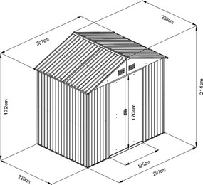 LANIT PLAST, s.r.o. zahradní domek LANITPLAST MAXTORE 108 ANTRACIT LG1848