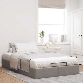 Osmanský rám postele bez matrací taupe 120x190 cm textil 3310865