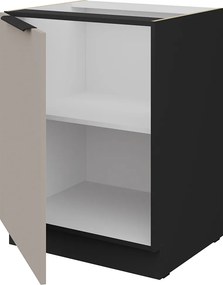 Kuchyňská linka ARIA cb | 390 cm | UNI dvířka | ANTI FINGERPRINT povrch | černá/béžová