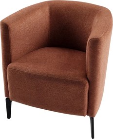 Designové křeslo, terakota/černá, KAPY