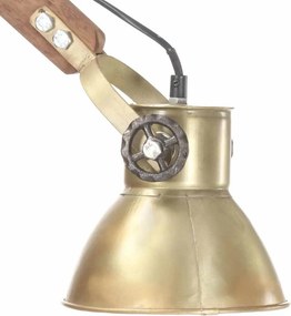Nástěnná lampa industriální styl mosazná kulatá E27 320576