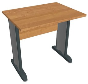 Stůl pracovní rovný 80 cm hl. 60 cm - Hobis Cross CE 800 Dekor stolové desky: olše, Dekor lamino podnože: olše, Barva nohou: černá