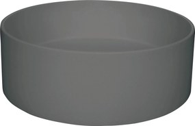 Deante Silia, granitové umyvadlo na desku 36x36x12,5 cm, antracitová metalíza, DEA-CQS_TU4S