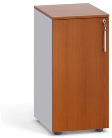Nízká kancelářská skříň PRIMO, 740 x 400 x 420 mm, šedá / třešeň