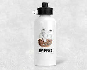 Domovi Hliníková láhev se jménem Pirátská loď - sportovní víčko 500ml
