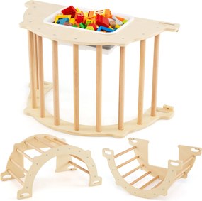 Costway 8 v 1 Lezecký oblouk s úložným boxem Lezecký rám pro – 80 × 47 × 41 cm