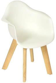 DNYMARIANNE -25% Set dvou bílých plastových dětských židliček Quax Walsh
