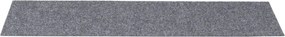 Schodové rohože samolepicí 15 ks 76 x 20 cm světle šedé obdélníkové 326927