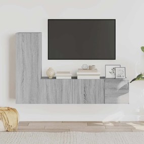 3dílný set TV skříněk šedý sonoma kompozitní dřevo 3120225