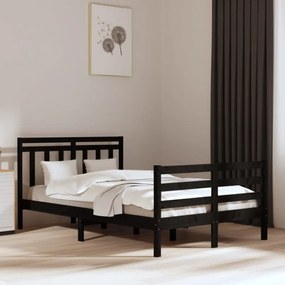 Rám postele černý masivní dřevo 135 x 190 cm Double,  3105294 HangarStore.cz