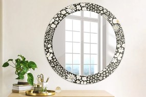 Kulaté dekorativní zrcadlo Stokrotka ivory fi 70 cm