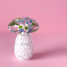 Studio Arhoj Skleněná figurka Crystal Blob Shroom Sleepy, multi barva, sklo