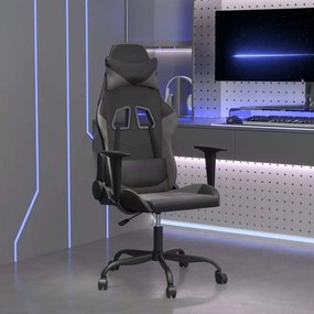 vidaXL Masážní herní židle umělá kůže [345399] Barva: Černá a šedá