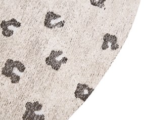Kulatý bavlněný koberec ⌀ 140 cm béžový AFIS Beliani