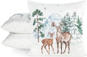 VÁNOČNÍ DEKORAČNÍ POVLAK NA POLŠTÁŘ POLAR1 45X45 CM VZOROVANÝ