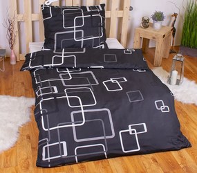 TOP Microtop povlečení Easy 140x200 70x90 Černo-bílé kostky