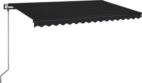 Automatická zatahovací markýza 450 x 350 cm antracitová 3069209