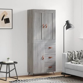 vidaXL Skříň highboard 69,5 x 34 x 180 cm kompozitní dřevo [3199789] Barva: šedá sonoma