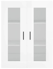 Skříň highboard lesklá bílá 69,5 x 34 x 180 cm kompozitní dřevo,  3198291