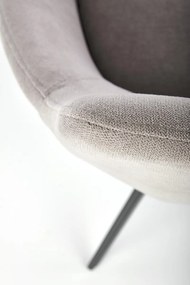 Čalouněná židle v moderním stylu Světle popelavá VILISTE