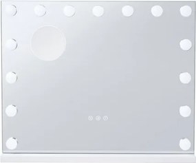 Hollywoodské toaletní zrcadlo se světly s USB stolním držákem na stěnu 57,9 × 46 cm