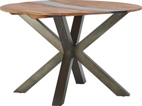 XXXLutz JÍDELNÍ STŮL, akácie, přírodní barvy, černá, barvy akácie, 120/120/76 cm Landscape - Jídelní stoly - 002178005001