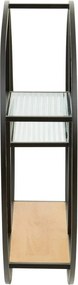 Černá/v přírodní barvě patrová kovová police 61 cm Mataram – Premier Housewares