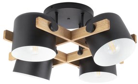 Smarter 01-2401 stropní svítidlo Pooh, černé, dřevo, 4xE27, 54,5cm