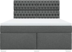 Box spring postel s matrací tmavě šedá 180x200 cm textil 3292875