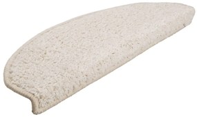 vidaXL Marketos Schodové rohože 15 ks 65 x 21 x 4 cm bílé, půlkulaté, velké