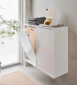 Bílý nástěnný koš na prádlo Laundry Box – ReCollector