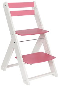 WOOD PARTNER Rostoucí židle Vendy bílá/růžová
