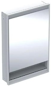 Geberit ONE - Zrcadlová skříňka s LED osvětlením, 600x900x150 mm, panty vlevo, s nikou, vestavná, bílá 505.820.00.2