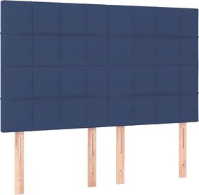 Box spring postel s matrací modrá 140x200 cm textil 3131999