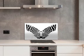 Skleněný panel zrcadlo zebra 120x60 cm