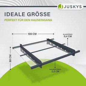 Juskys Vchodová stříška Manila Velikost: 100 × 80 cm