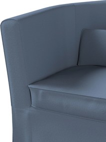 Potah na křeslo IKEA Ektorp Tullsta barva modrá látka pletený vzor