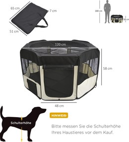 PawHut výběh pro štěňata výběh pro zvířata ohrádka ohrádka pro štěňata, 600D Oxford, Ø120xH58cm| Aosom