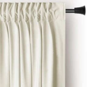 Krémový sametový dimout závěs 140x245 cm Pleat – Restilo