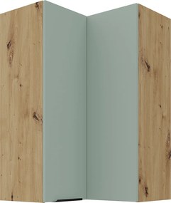 ARIA st | horní kuchyňská skříňka 60x60 GN-90 2F (90°) rohová s policemi | VYSOKÁ | 60x60 cm | artisan/aquamarine