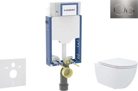 SANITINO - Set předstěnové instalace, klozetu Oudee a Slim sedátka softclose, tlačítko Sigma20, nerez SANI11CA6177