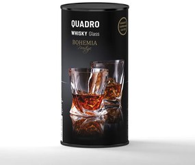 BOHEMIA PRESTIGE QUADRO SKLENICE NA WHISKY V TUBĚ 340 ML SADA 2KS