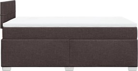 Box spring postel s matrací tmavě hnědá 120x190 cm textil 3285830