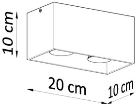 Sollux SL.0382 - Bodové svítidlo QUAD 2xGU10/40W/230V