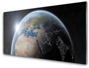 Obraz na skle Planeta Země Vesmír 125x50 cm