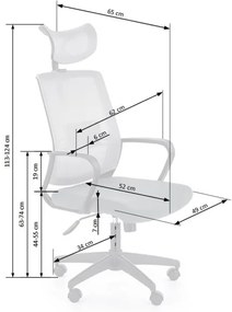 Kancelářská ergonomická židle ARSEN šedá